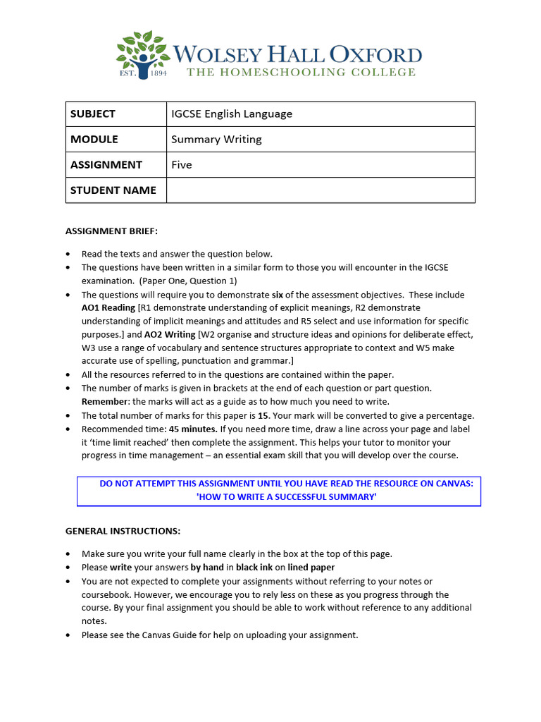 (A05) IG English Language - 1596052290 | PDF