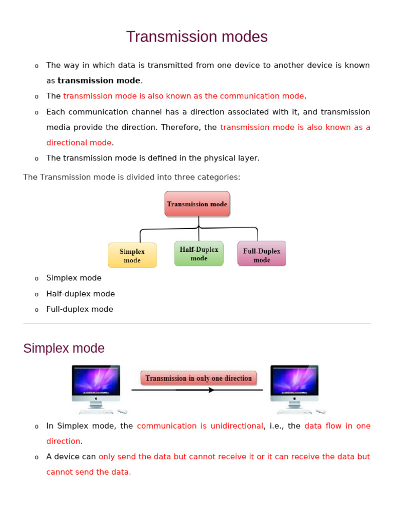 3.transmission Modes | PDF