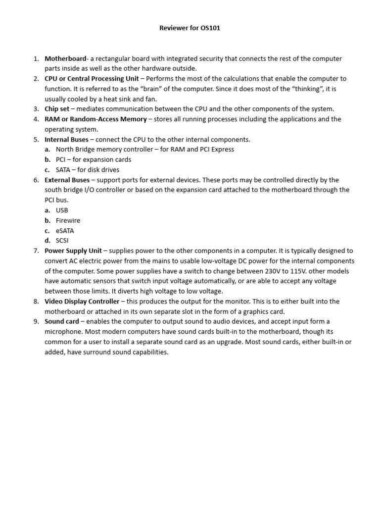 Reviewer For OS101 | PDF