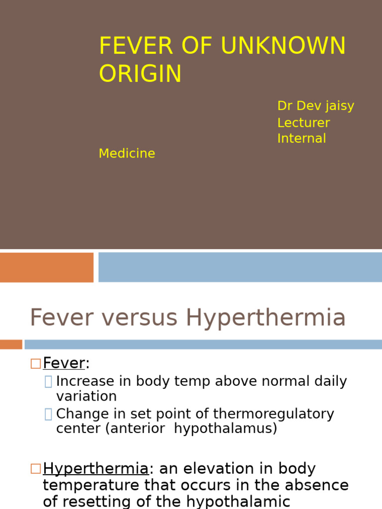Pyrexia of Unknown Origin 2 | PDF