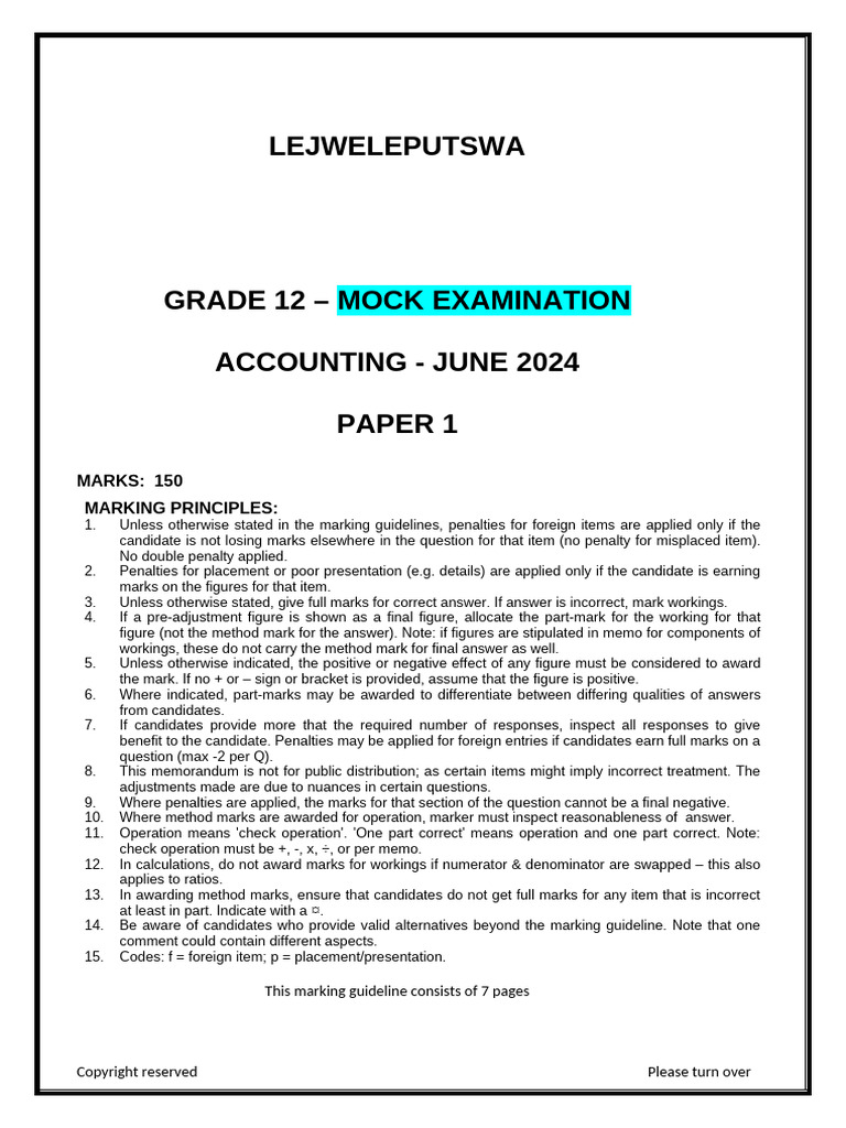 3 Gr. 12 June MOCK 2024 MG P1 | PDF