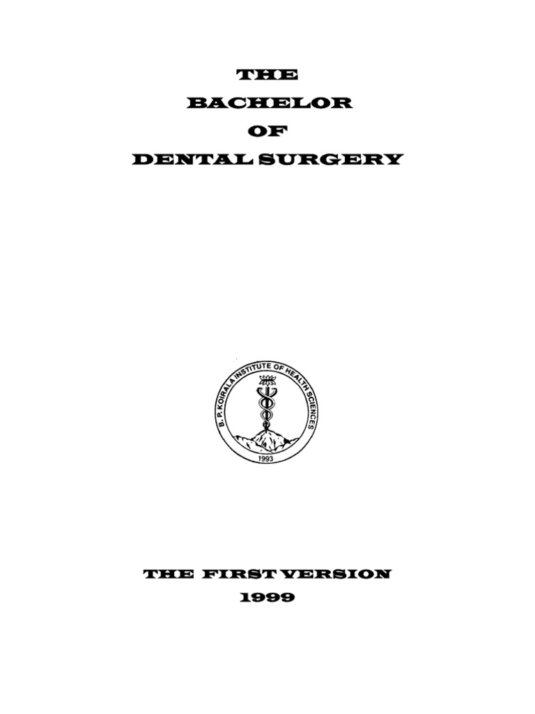 BDS Curriculum | PDF