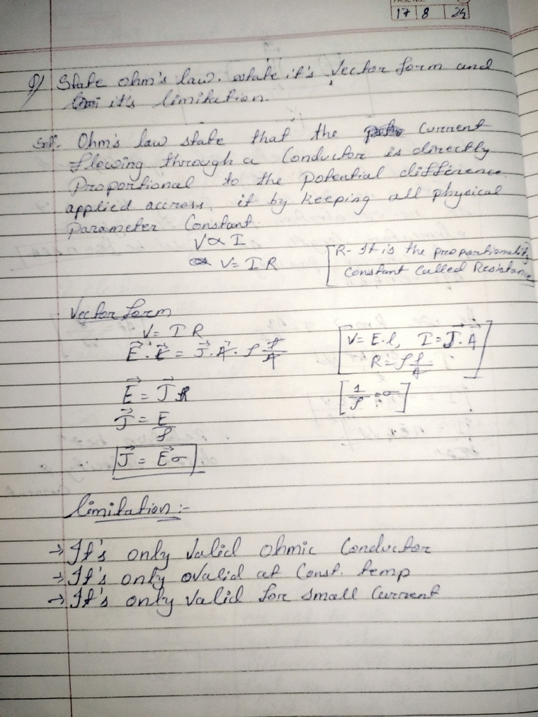 Class xii physics ohms law | PDF