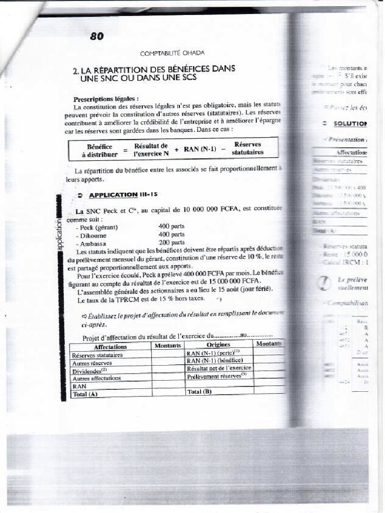 Chapitre 4 Affectation Résultat M | PDF