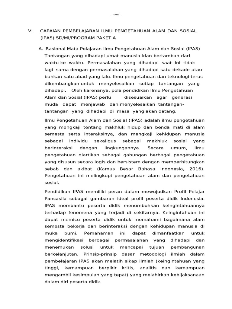 CP Ipas SD Revisi | PDF