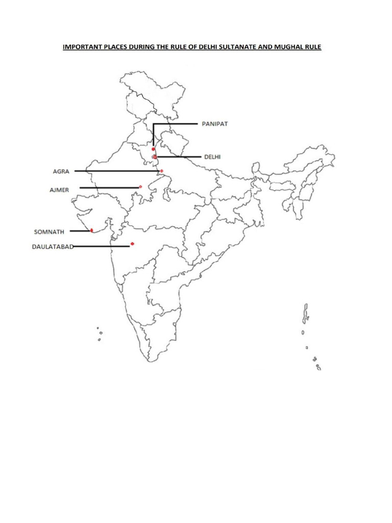 Class 7 Map Work | PDF