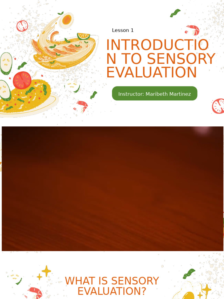 Lesson 1 Introduction to Sensory Evaluation | PDF