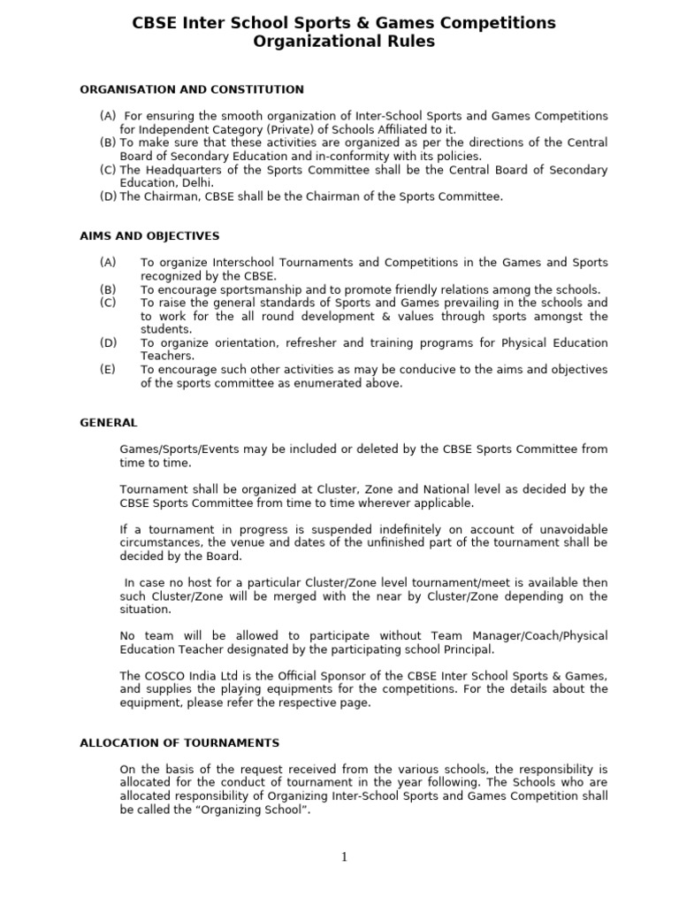 Organisational Rules | PDF
