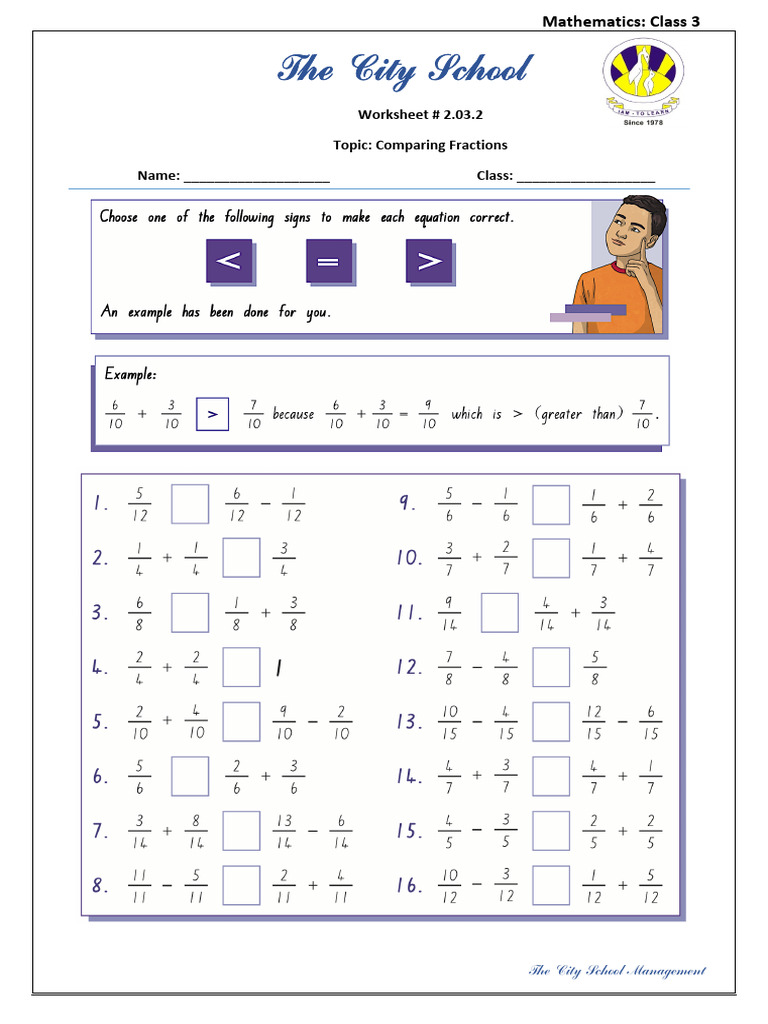 Comparing Fractions | PDF