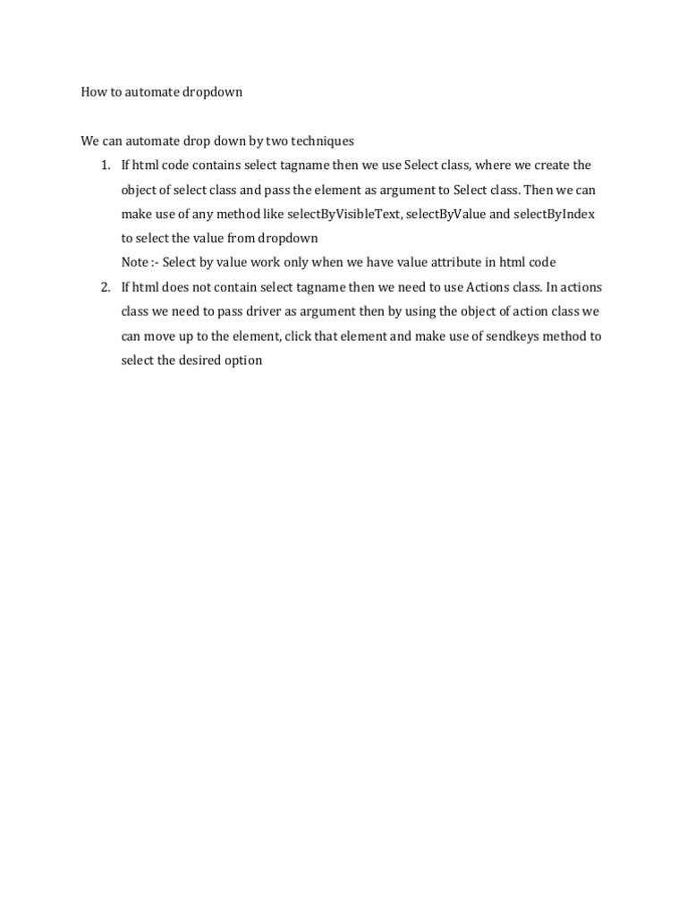 How to Automate Dropdown | PDF How to Automate Dropdown | PDF