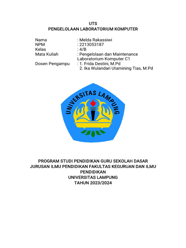 Uts C1 - Melda Rakassiwi 1 | PDF | Input/Output | Computing