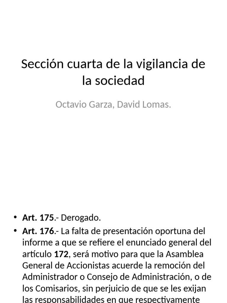 Sección Cuarta de La Vigilancia de La Sociedad | PDF Sección Cuarta de La Vigilancia de La Sociedad | PDF