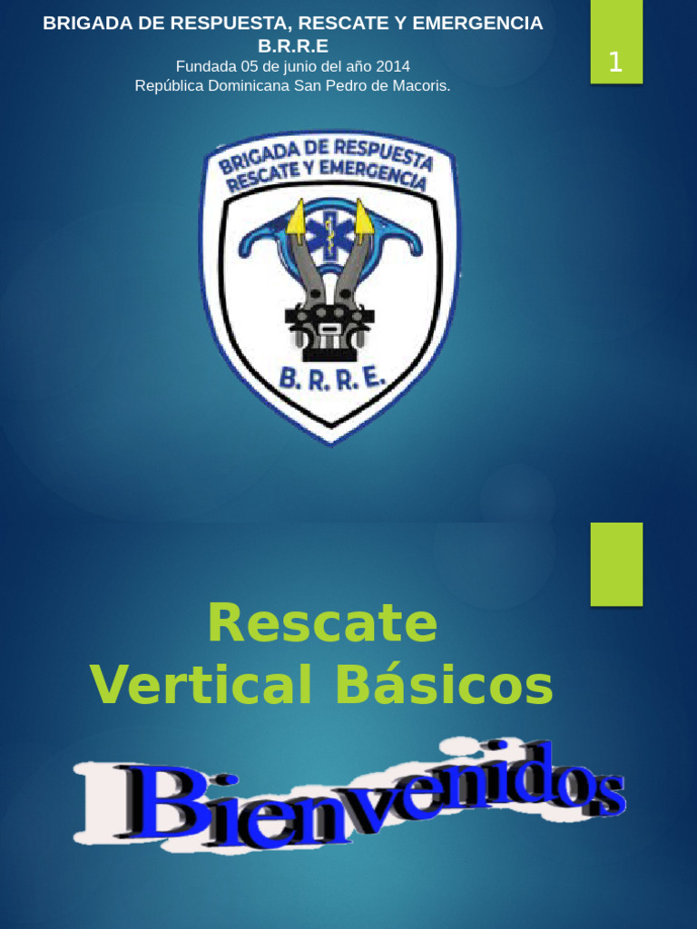 1-Presentacion Rescate Vertical Con Cuerdas - Introducción Al Rescate Básicos | PDF | Defensa ...