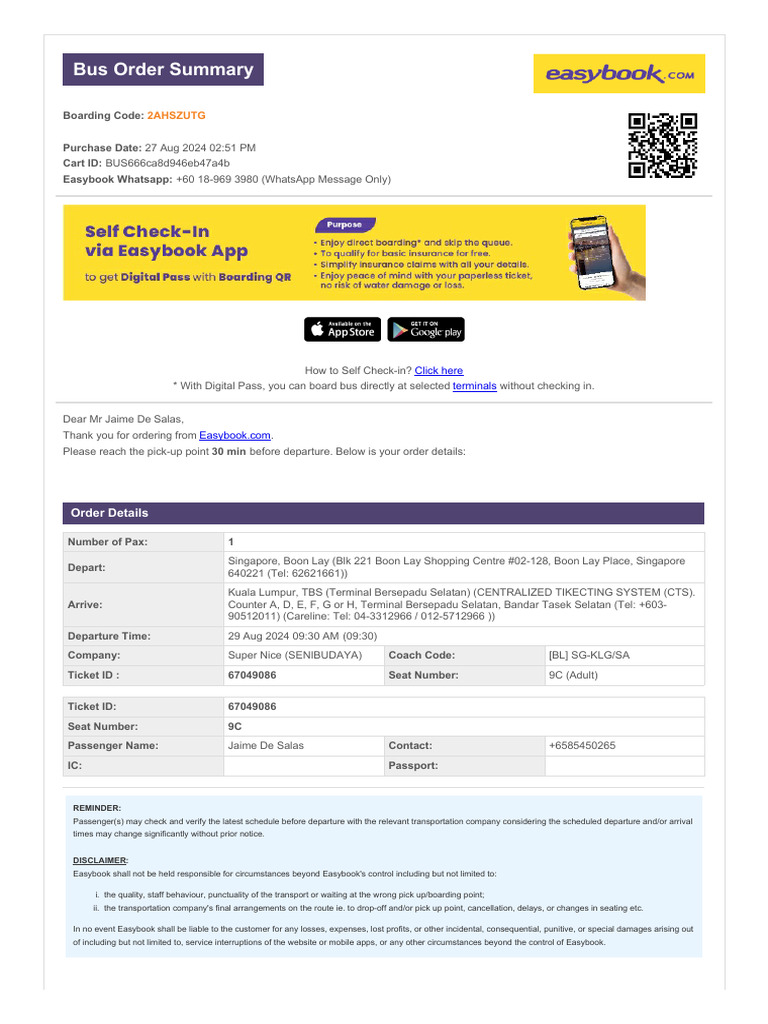 12go Booking 14486659 | PDF