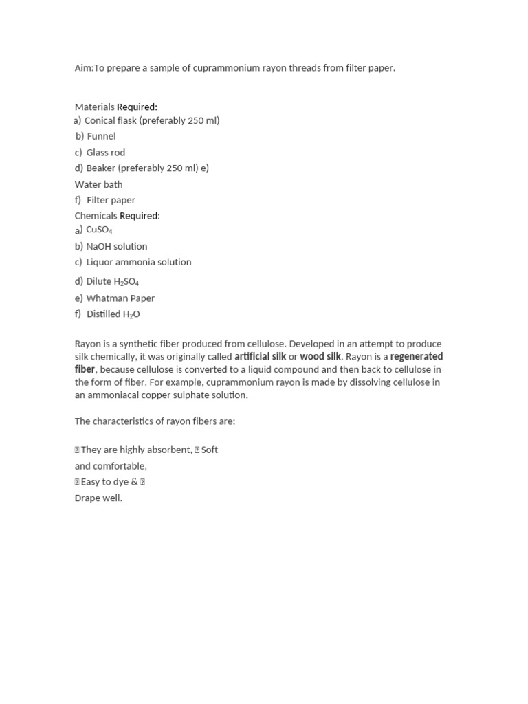 CBSE-XII-Chemistry-Project-Prepare-A-sample-of-Cuprammonium-Rayon ...
