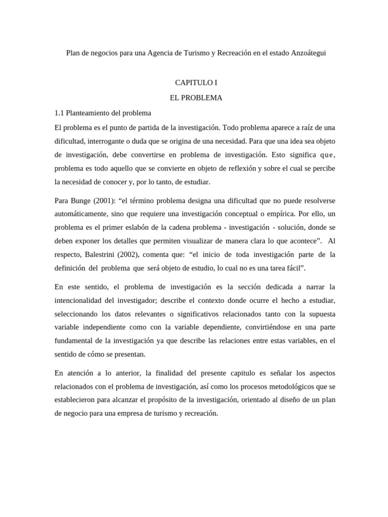 Preliminar Anteproyecto Metodologia | PDF | Turismo | Turismo