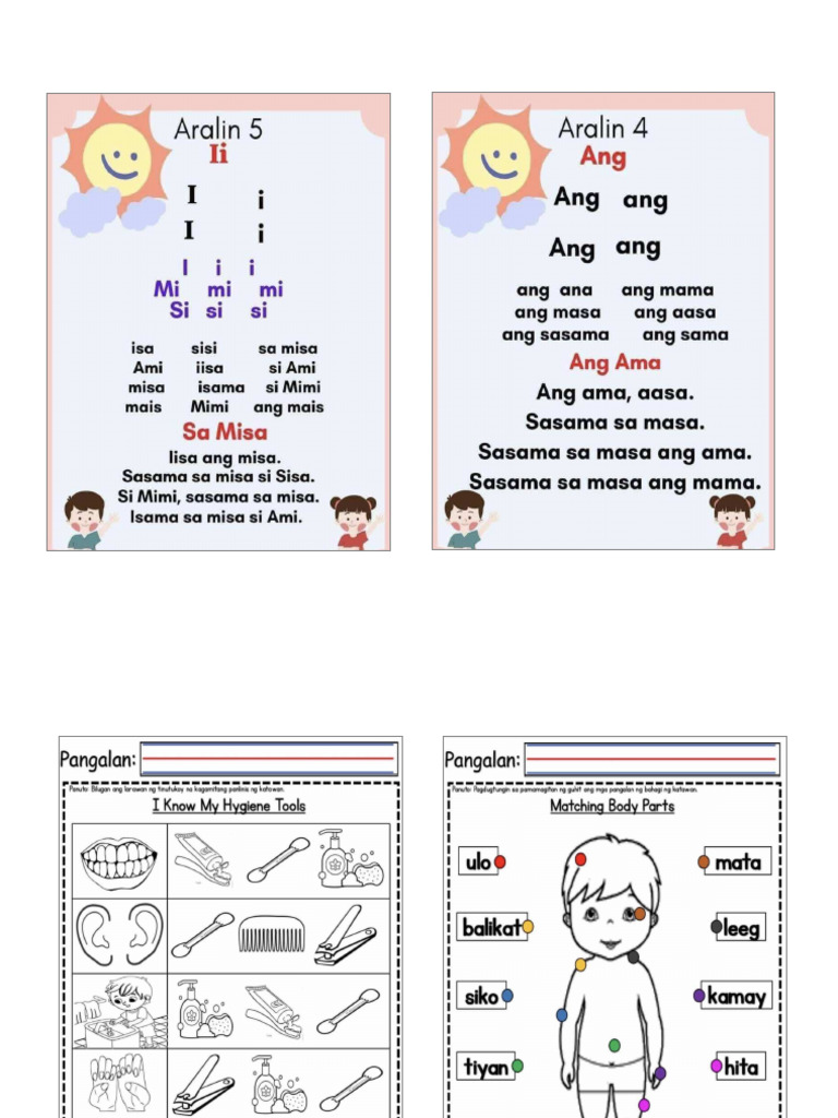Matching Body Parts Pdf