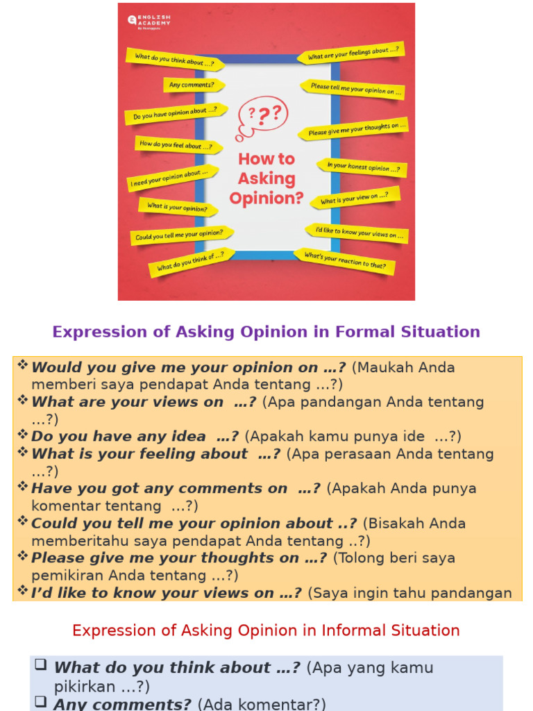 Asking Opinion | PDF