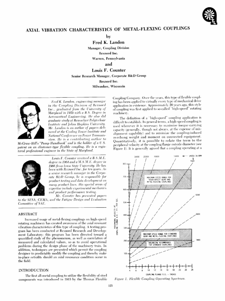 Axial Vibration Characteristics of Metal-Flexing Couplings | PDF