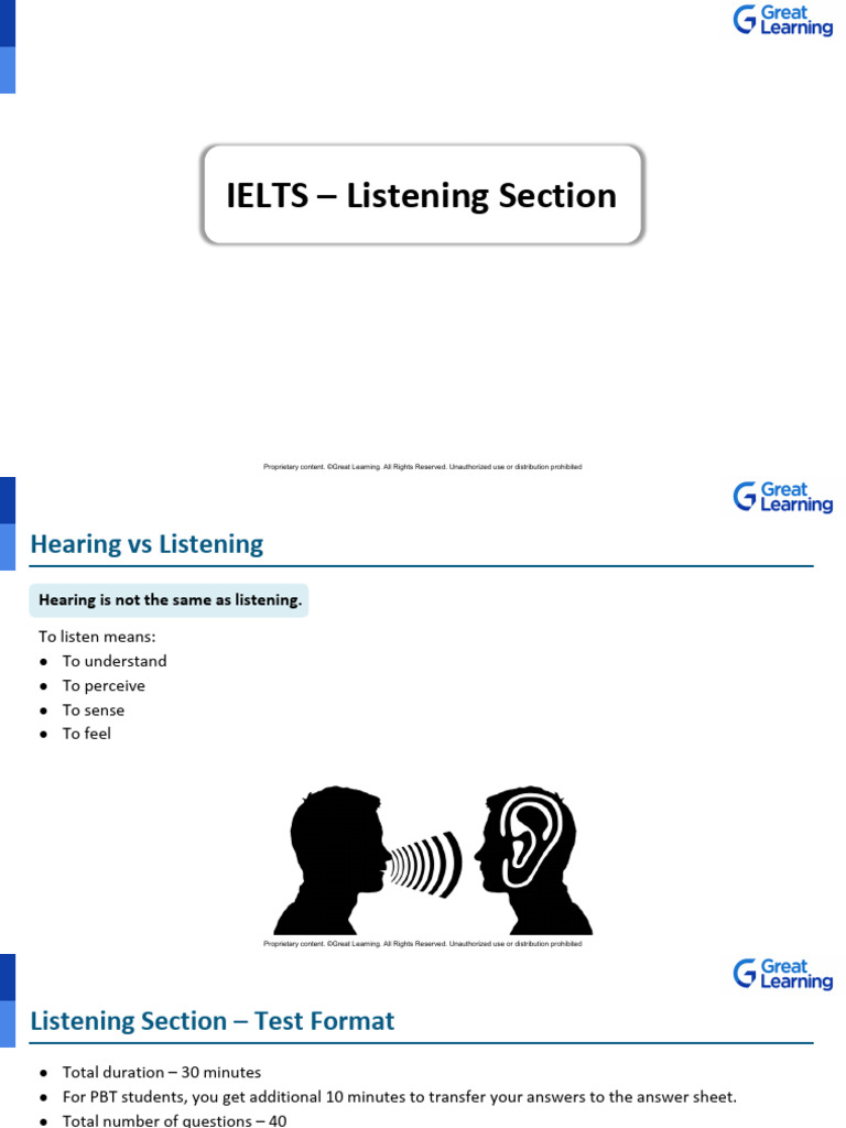 IELTS - Listening Section | PDF