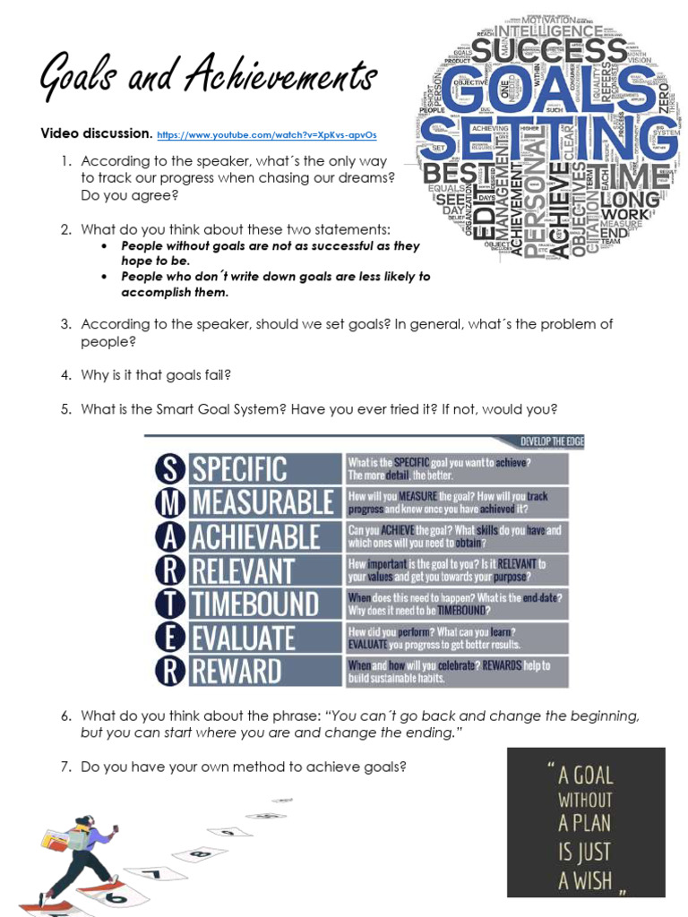 Class 1 - Goals and achievements | PDF