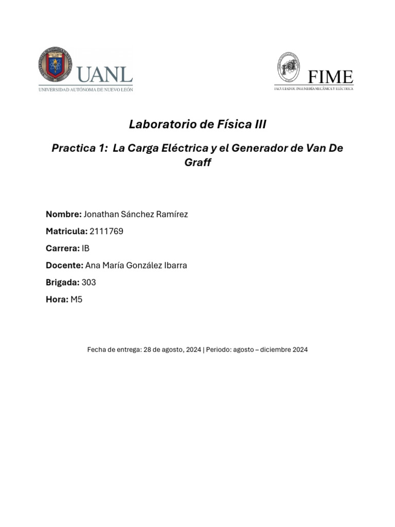 Practica 1 Lab Fis III | PDF