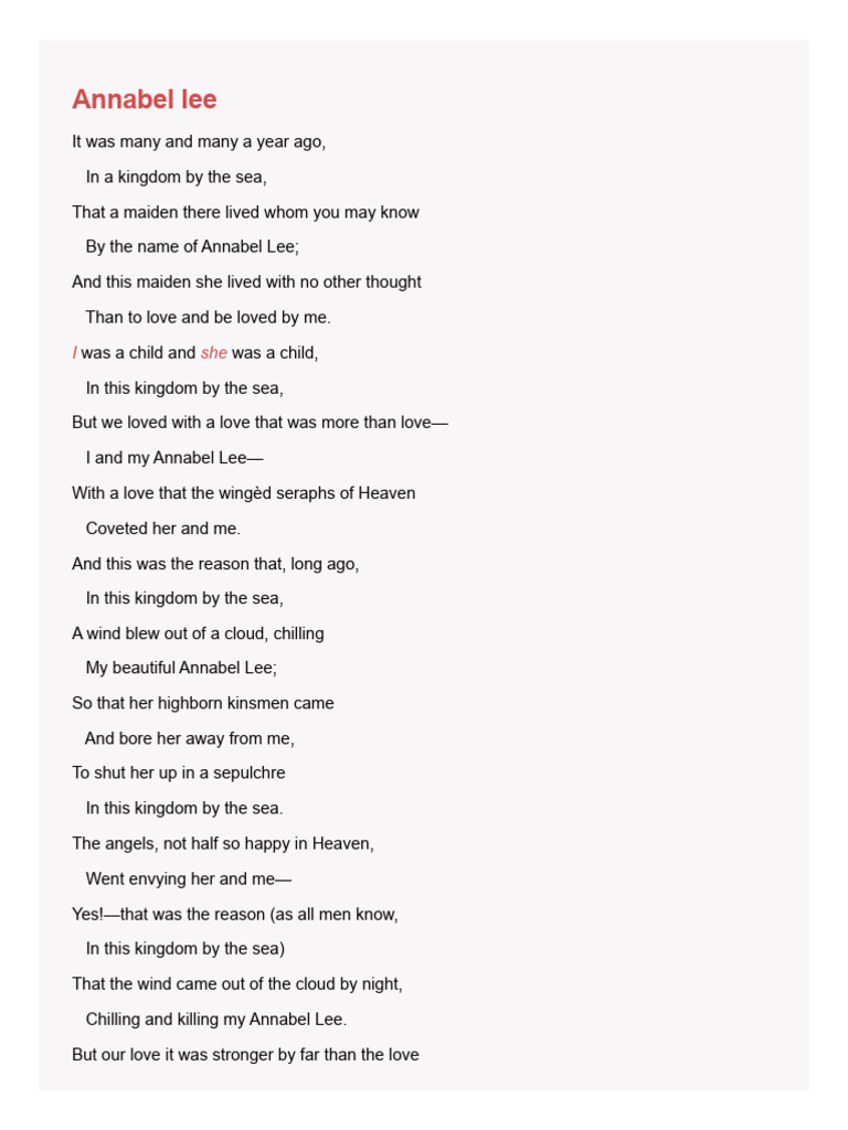 Annabel Lee | PDF