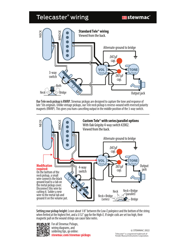 Stewmac Telecaster Wiring | PDF