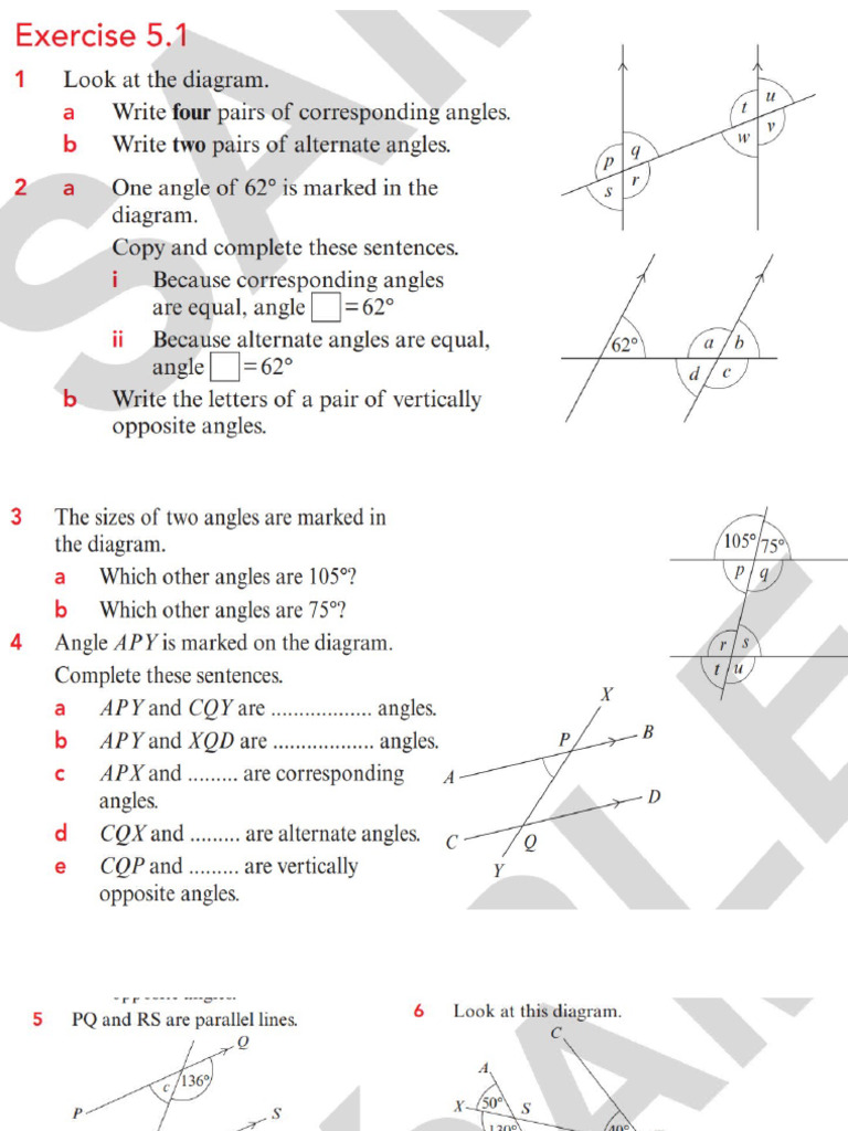 Unit5-angles-Worksheet | PDF