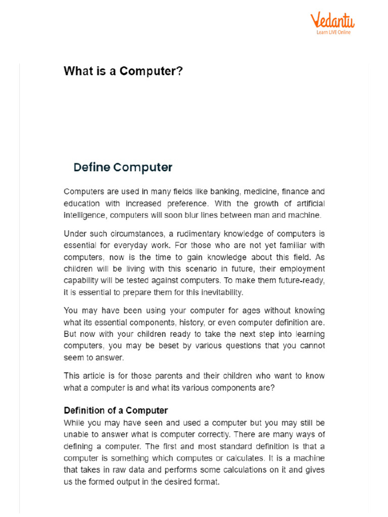 What Is A Computer | PDF