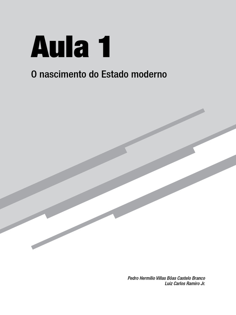 Aula01 - O Nascimento Do Estado Moderno | PDF | Estado | Política