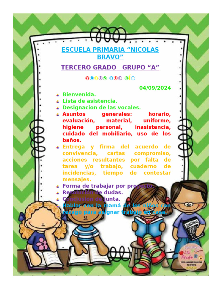 ORDEN DEL DIA JUNTA | PDF