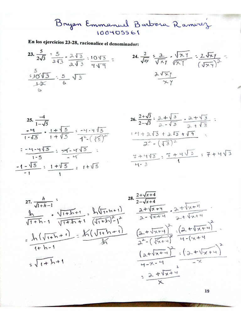 Matematica Basica Ejercicios - 10 | PDF