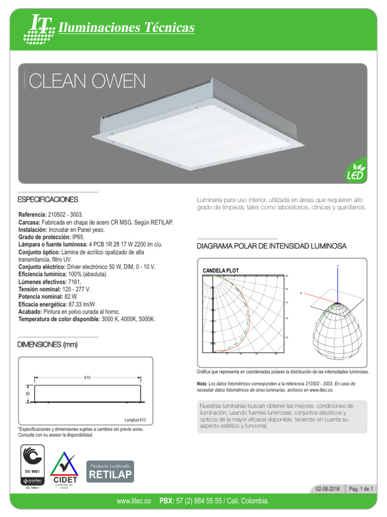 3003 CLEAN OWEN LENS L11 610x610x95 INCRUSTAR | PDF