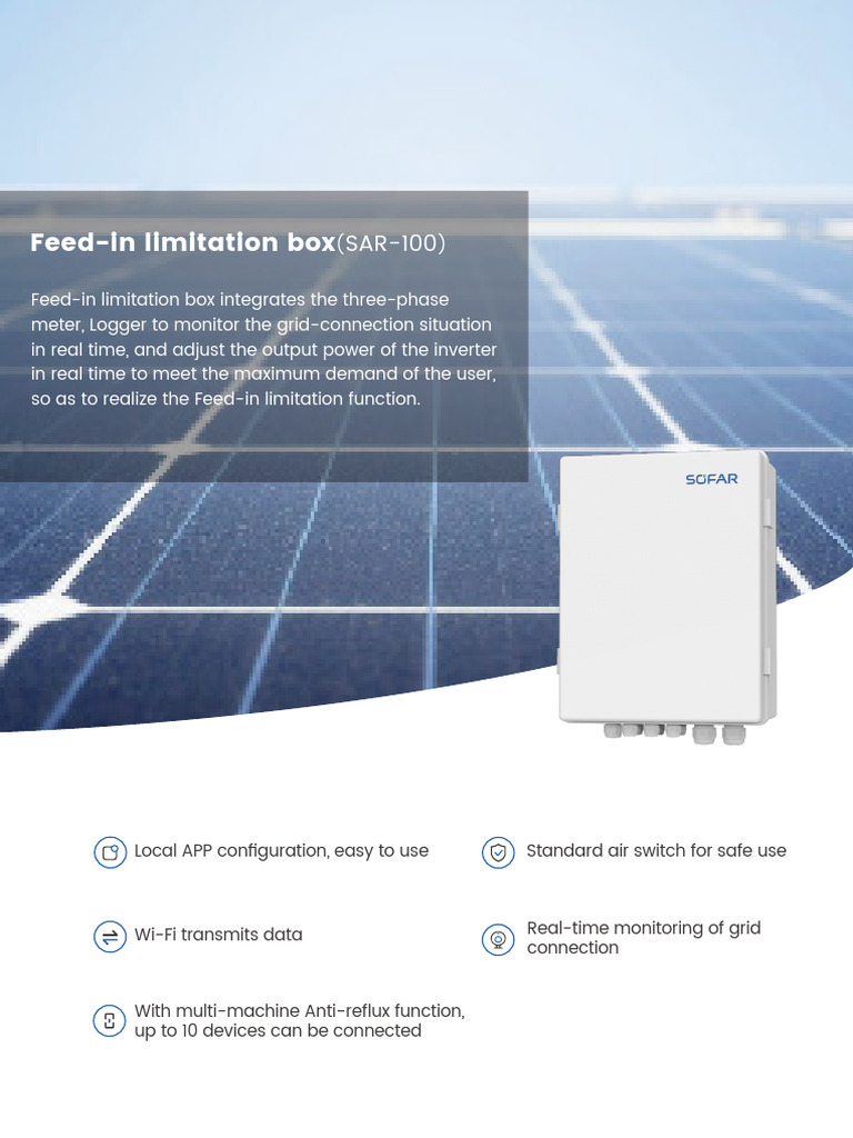 SOFAR SAR-100 - Datasheet - 2023-07-26 - V1.0 - en-EU | PDF