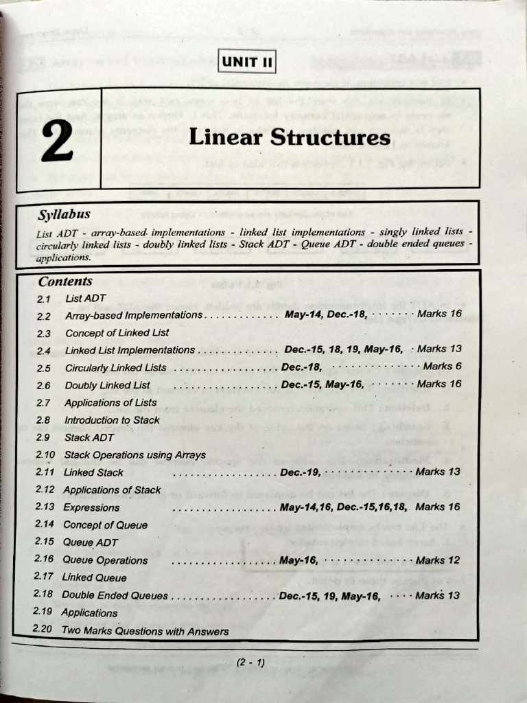 Datastructures & Alogrithm Unit-2 | PDF