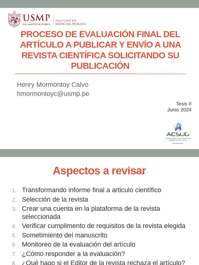 Semana 15 - Proceso de Evaluación Final Del Artículo Científico | PDF