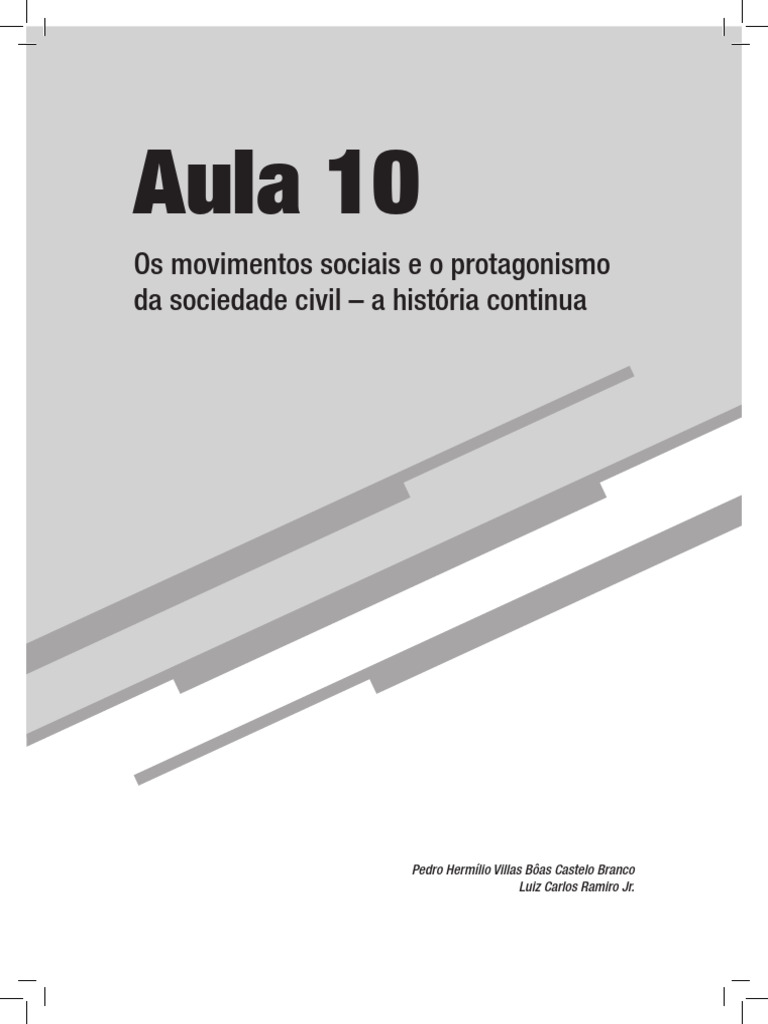 Aula10 - Os Movimentos Sociais e o Protagonismo | PDF | Socialismo | História