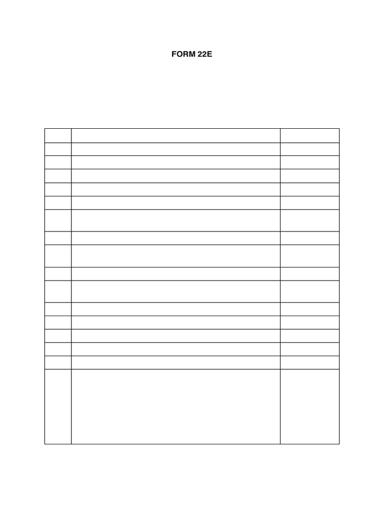 Form 22e | PDF