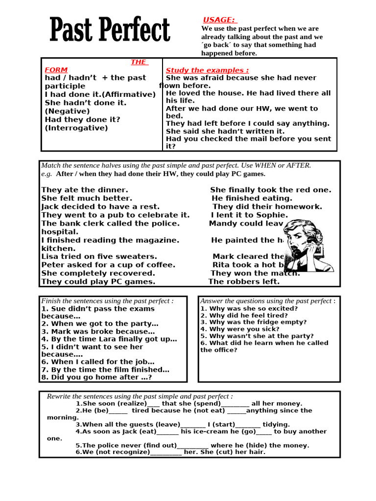 Past Perfect - Worksheet. | PDF