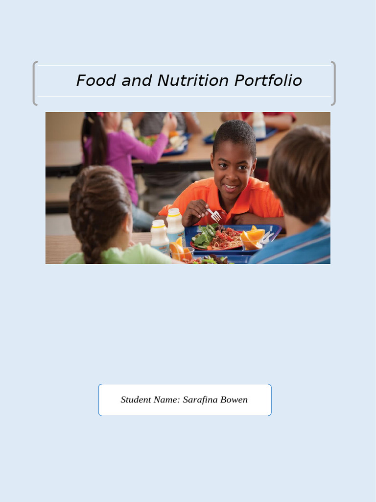 Food and Nutrition Cover Page | PDF