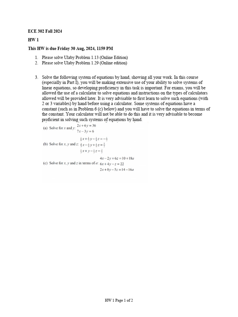 Homework 1 2024 | PDF