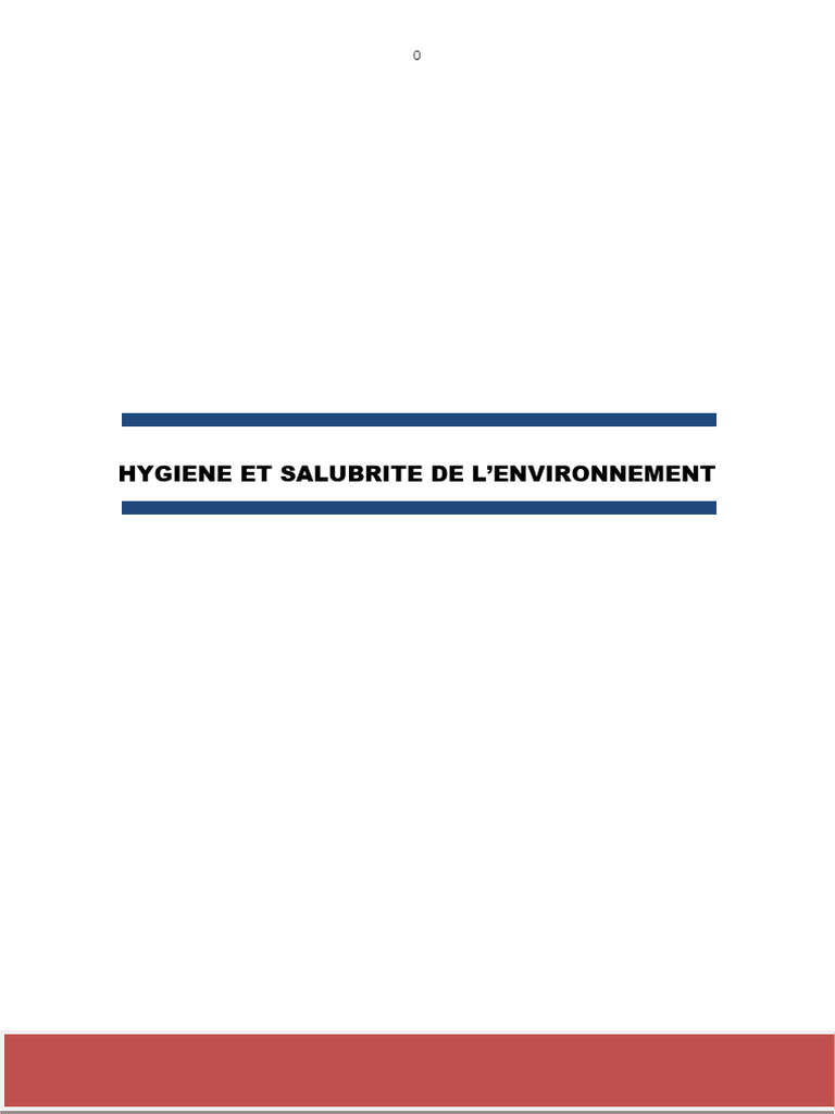 Final - L2 - HYGIENE ET SALUBRITE DE L'Environnement | PDF