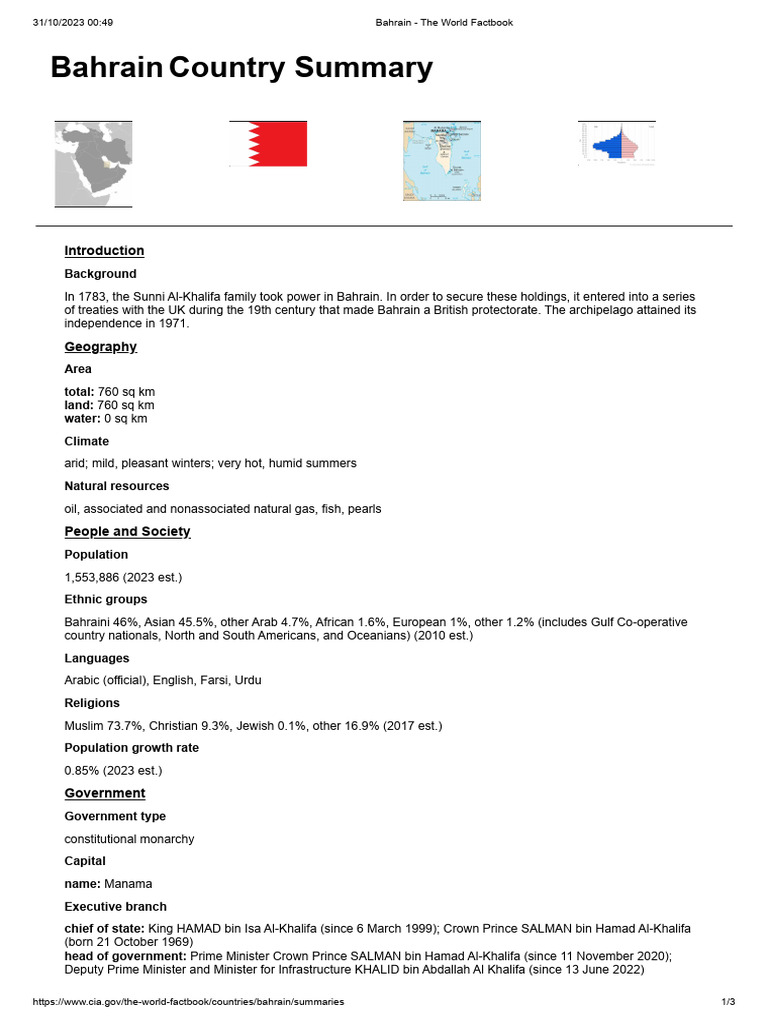 Bahrain - The World Factbook | PDF