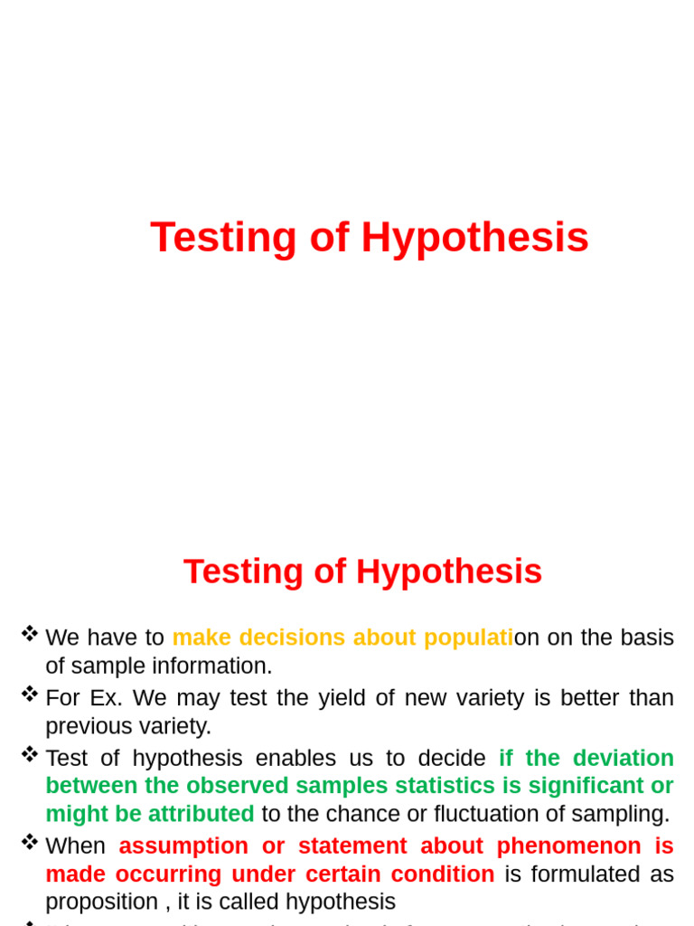hypothesis testing | PDF