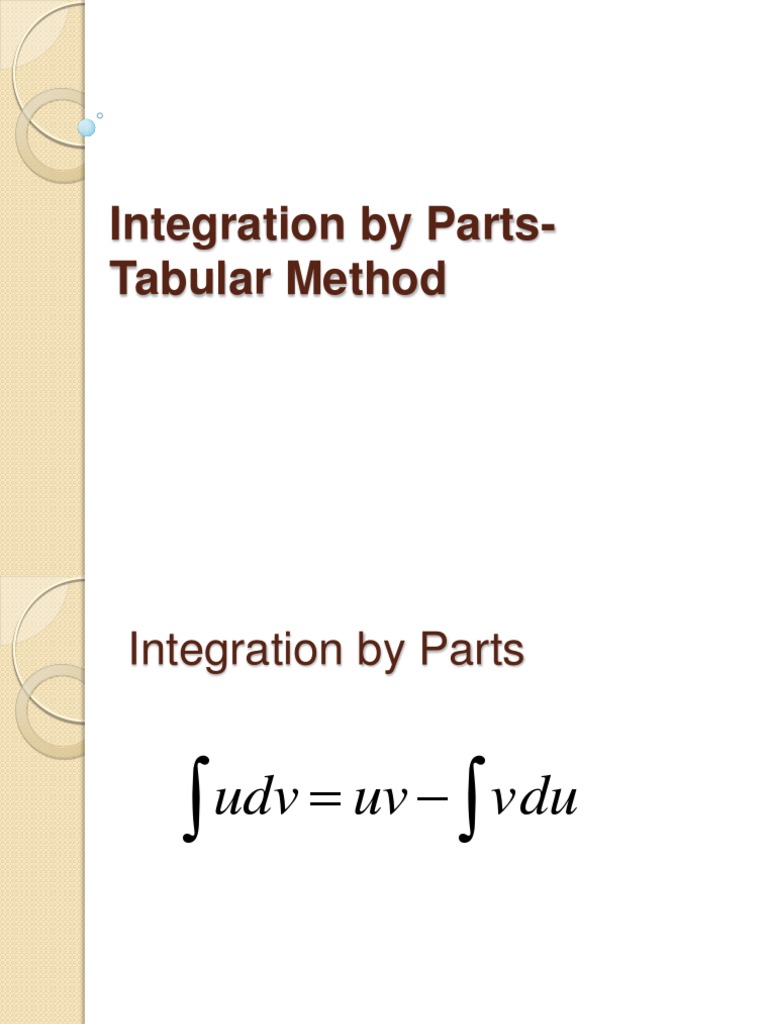 Integration by Parts-Tabular Method | Physics & Mathematics | Mathematics