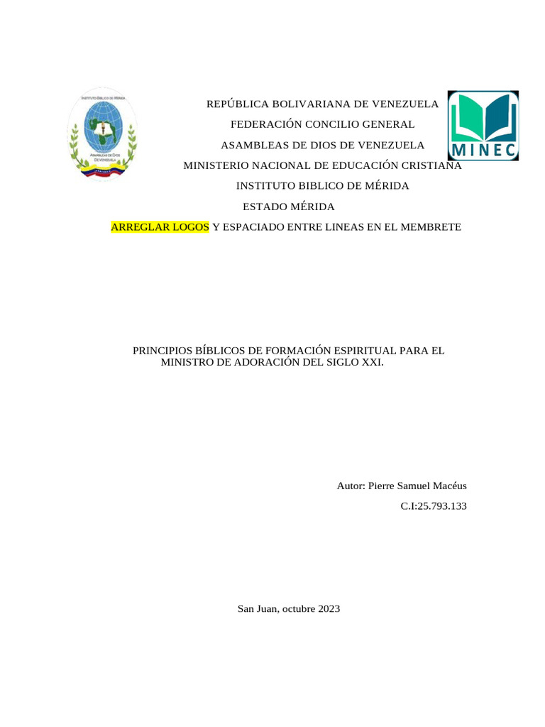 Monografía de Samuel Maceus | PDF