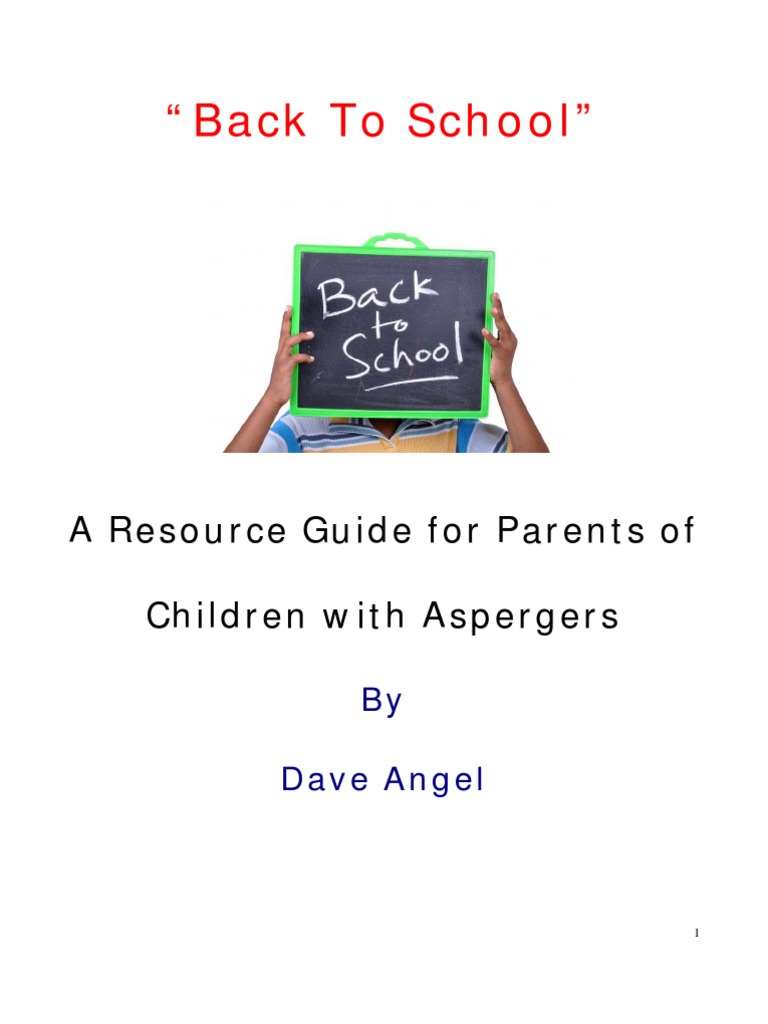 "Back To School": A Resource Guide For Parents of Children With ...