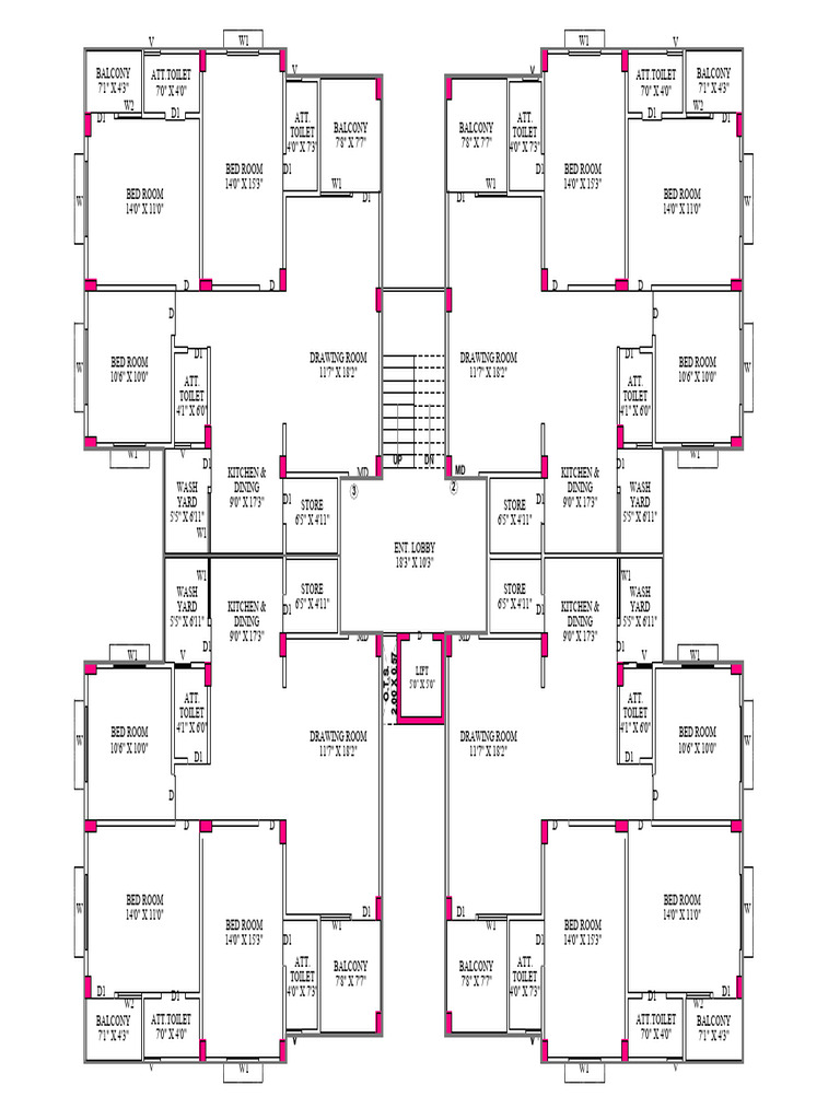 3-Bhk Flat Working | PDF