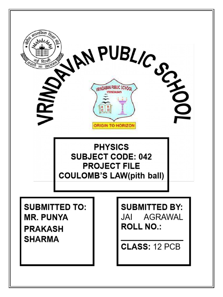 To Estimate Charge On Pith Ball Class XI 240102 213409 | PDF | Electric ...